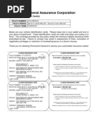 Auto Insurance Card Template PDF | PDF | Business | Finance & Money ...