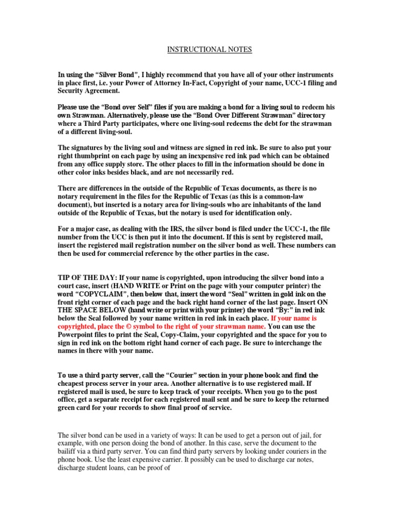 Silver Bond Instructional Notes | PDF | Collateral Estoppel | Virtue