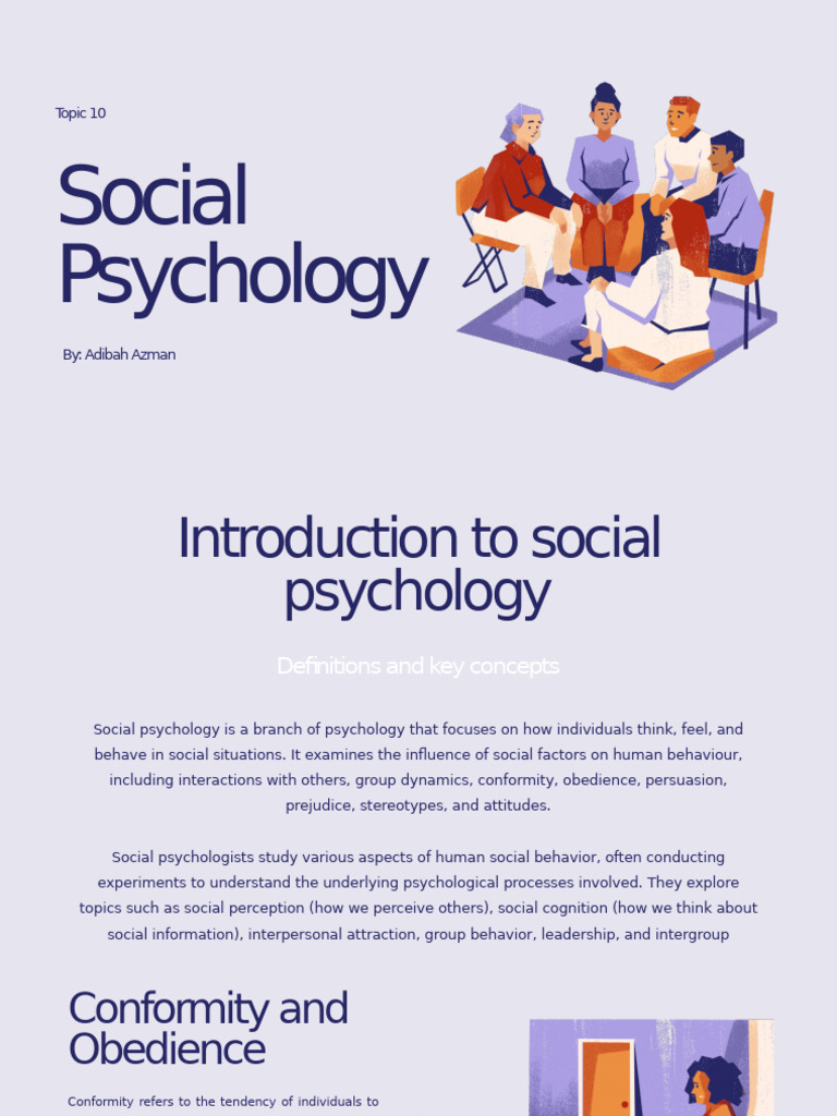 Topic 10 - Social Psychology | PDF | Social Psychology | Conformity