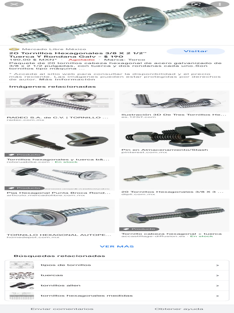 Tornillo Con Tuerca y Rondana para Base - Búsqueda de Google | PDF