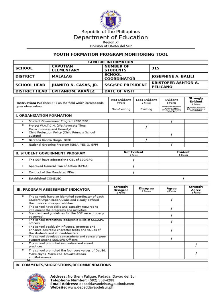 3.6 SPG-Youth-Formation-Monitoring-Tool | PDF