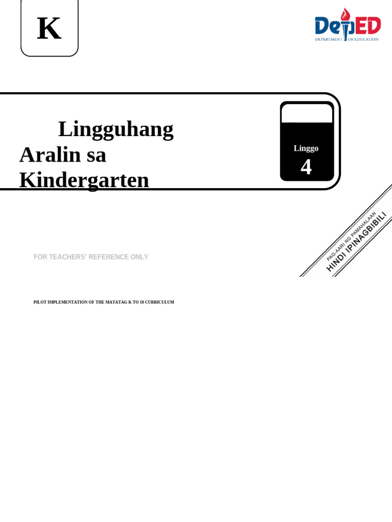 LE Kindergarten Q2 Week4 v.1 | PDF