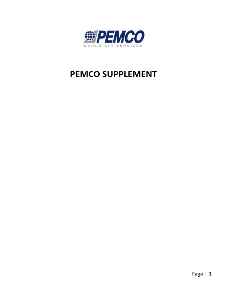 Pemco QRH Supp Pages | PDF