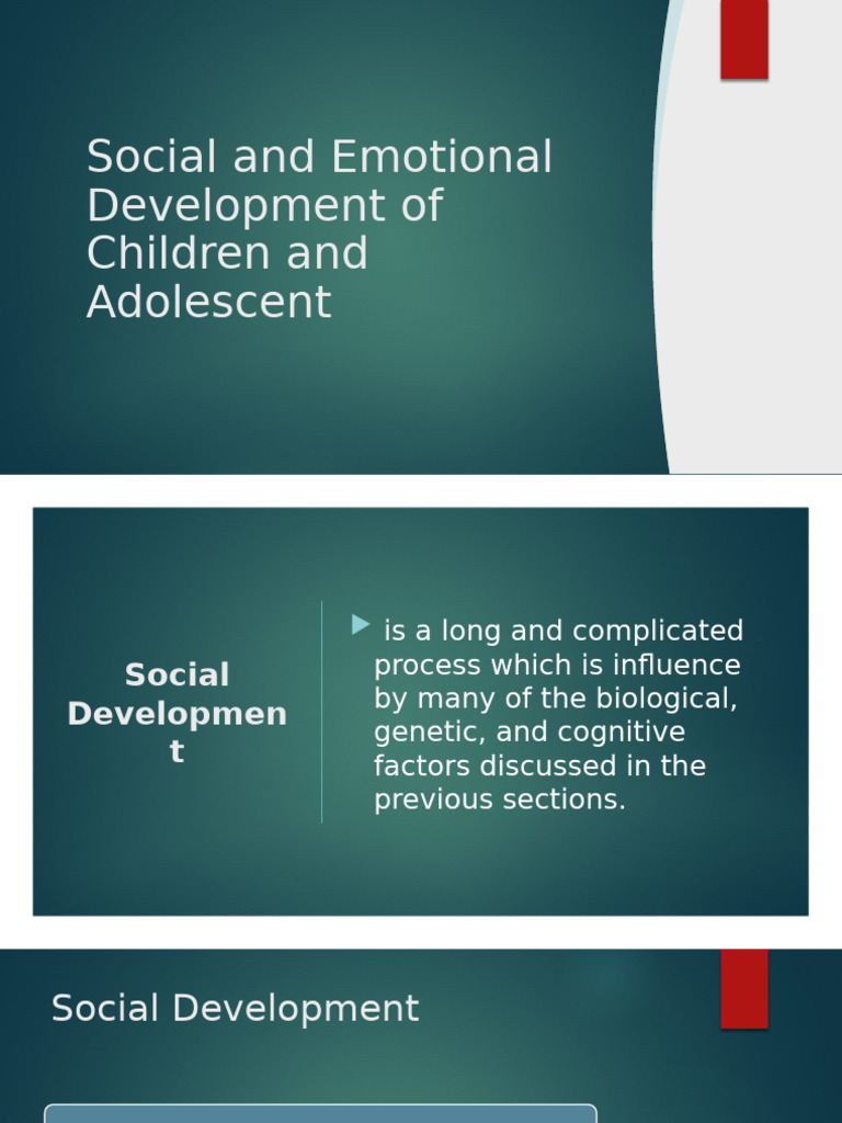 Child and Adolescent Emotional Development | PDF | Id | Psychology