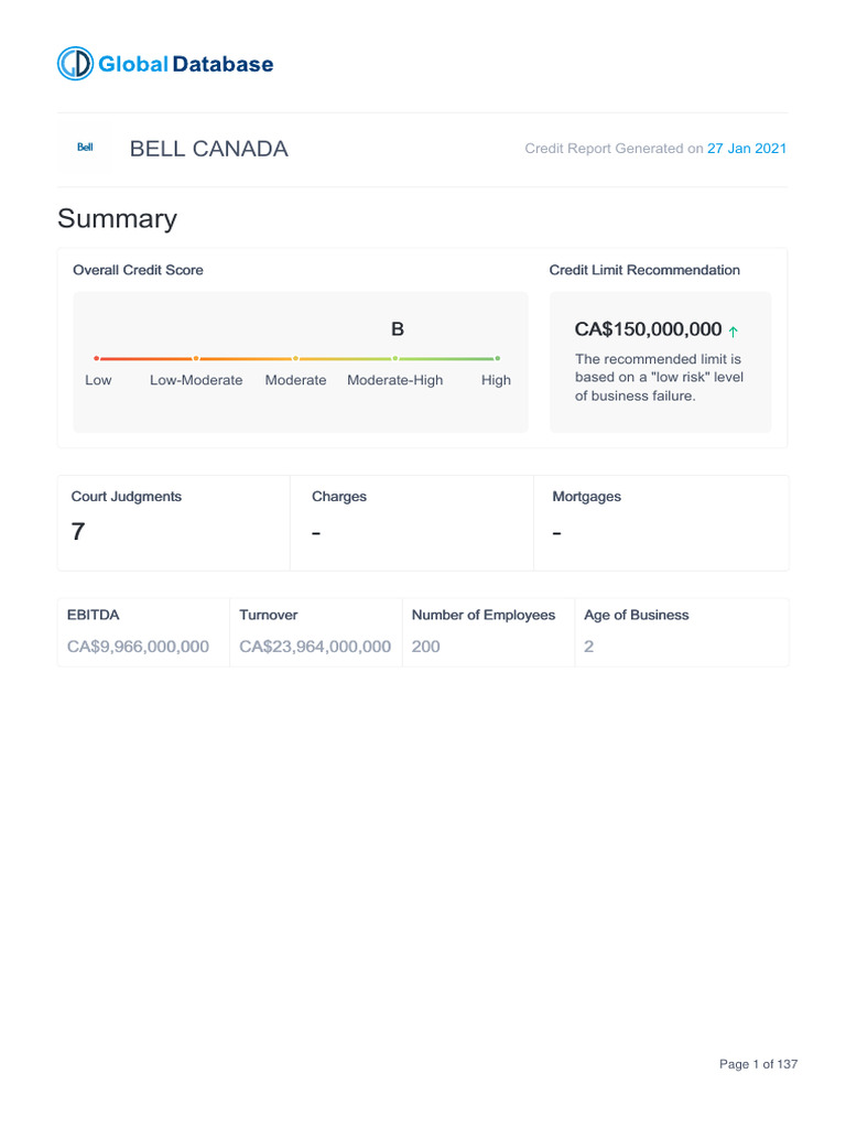CA Bell Canada | PDF | Canadian Dollar | Lawsuit