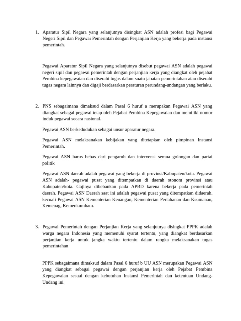 Aparatur Sipil Negara Yang Selanjutnya Disingkat ASN Adalah Profesi ...