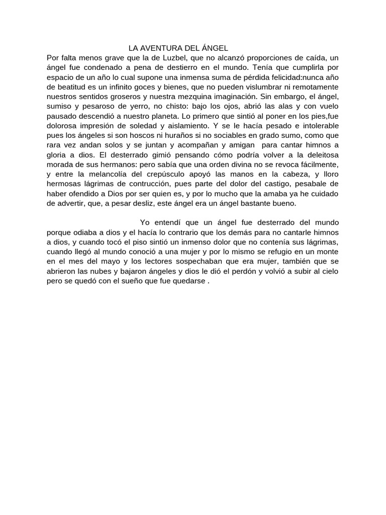 La Aventura Del Ángel Marely | PDF | Poesía