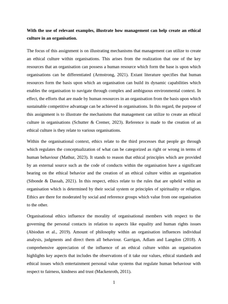 With The Use of Relevant Examples, Illustrate How Management Can Help ...