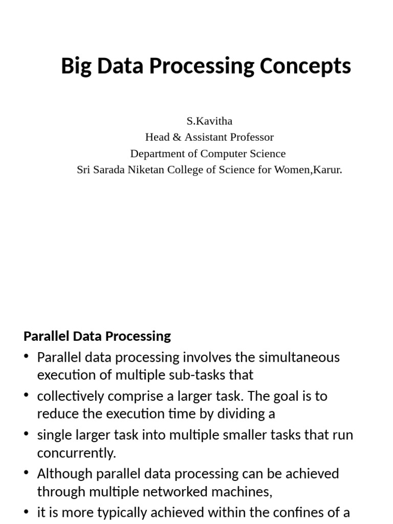 Big Data Processing Concepts | PDF | Apache Hadoop | Big Data