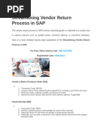 RTV Process in SAP: Step-by-Step Guide | PDF | Invoice | Receipt