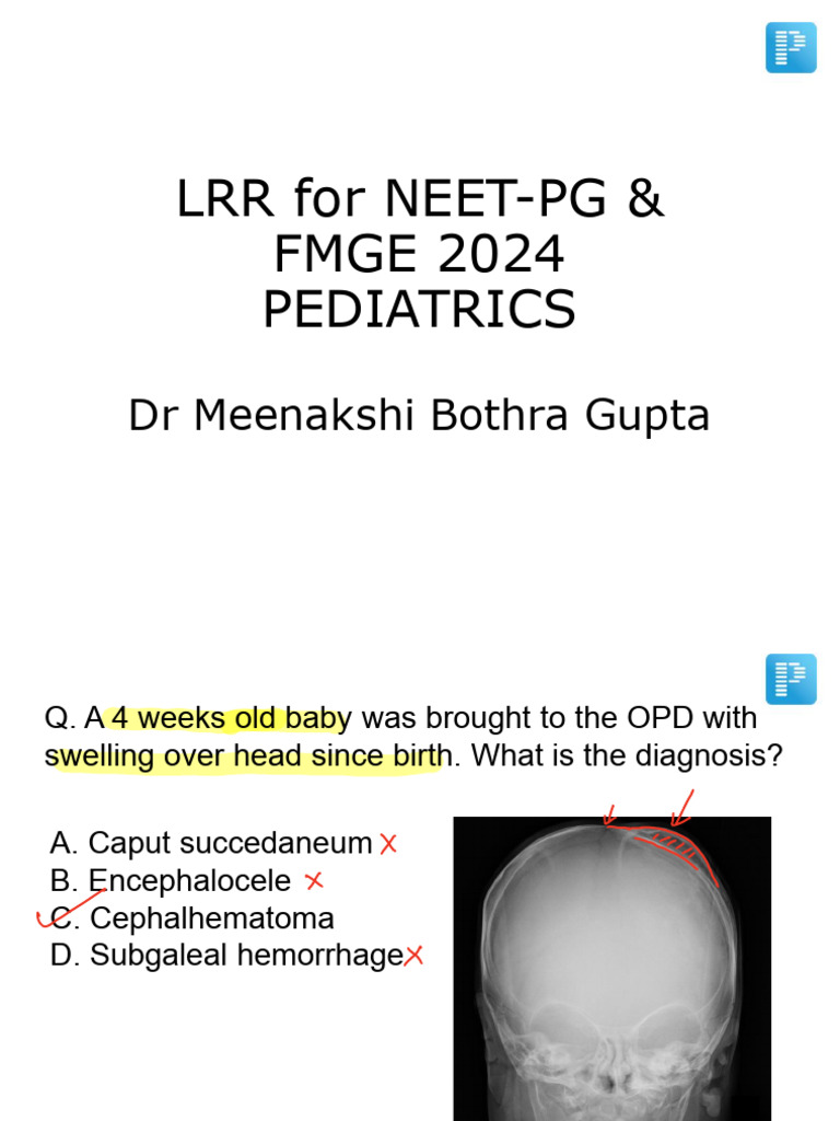 Pediatrics LRR by Dr. Meenakshi Bothra | PDF | Clinical Medicine | Diseases And Disorders
