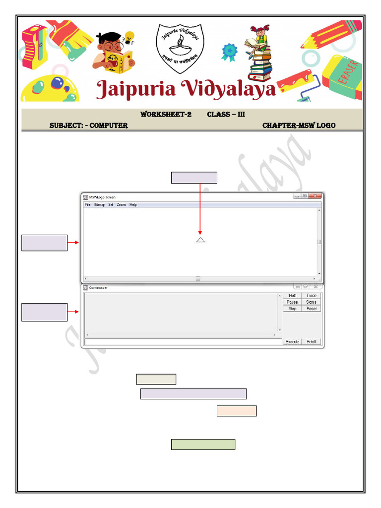Class-III Computer Worksheet-II Jan.2023 | PDF | Computer Programming ...