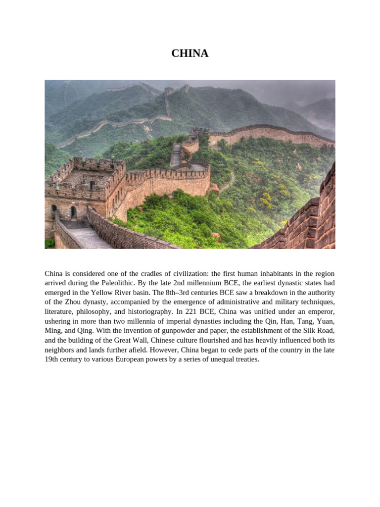 CHINA | PDF | History | Classics