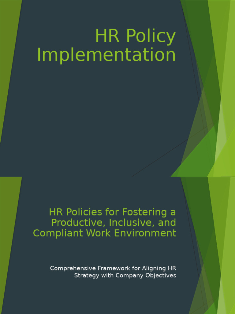 HR Policies Presentation | PDF | Computer Security | Security