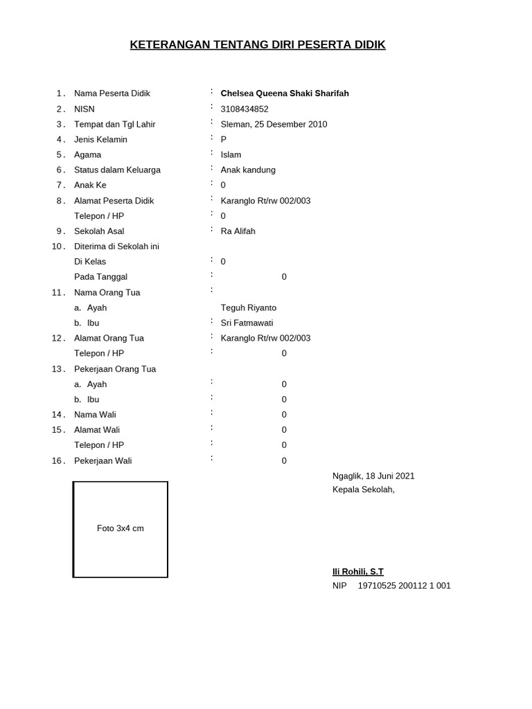 Rapor RDM Kelas 4d SMT I 2020 - 2021 | PDF | Ilmu Sosial | Kajian Bahasa Asing