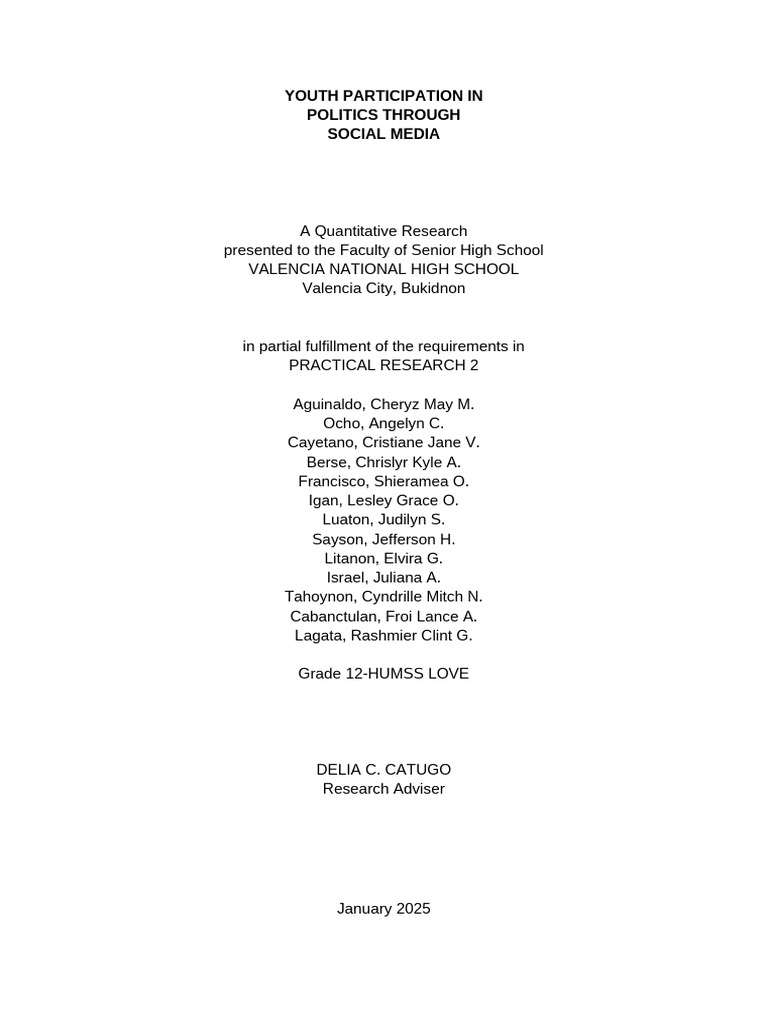 Practical Research 2 Paper Format 1 AutoRecovered 3 | PDF | Social ...