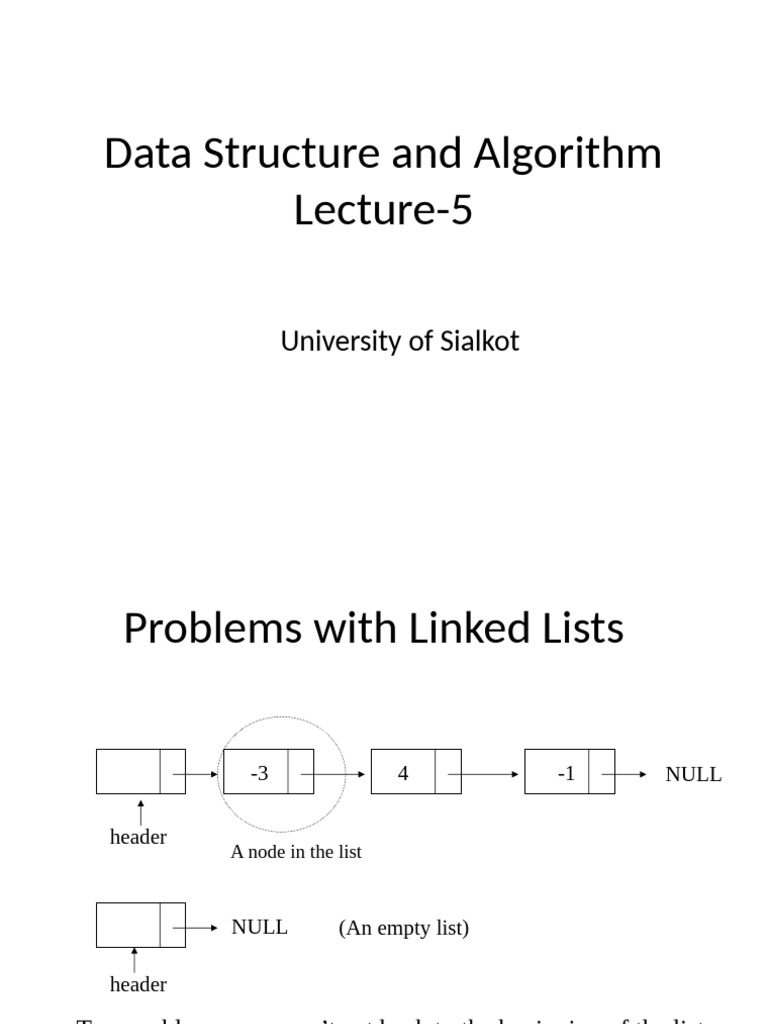 Lecture # 5 Circular Link List | PDF | Computer Programming | Data Management