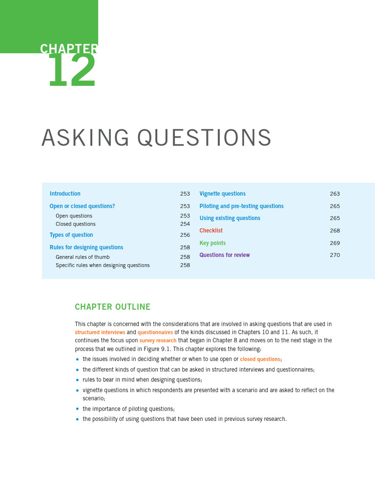 Designing Effective Survey Questions | PDF | Survey Methodology ...