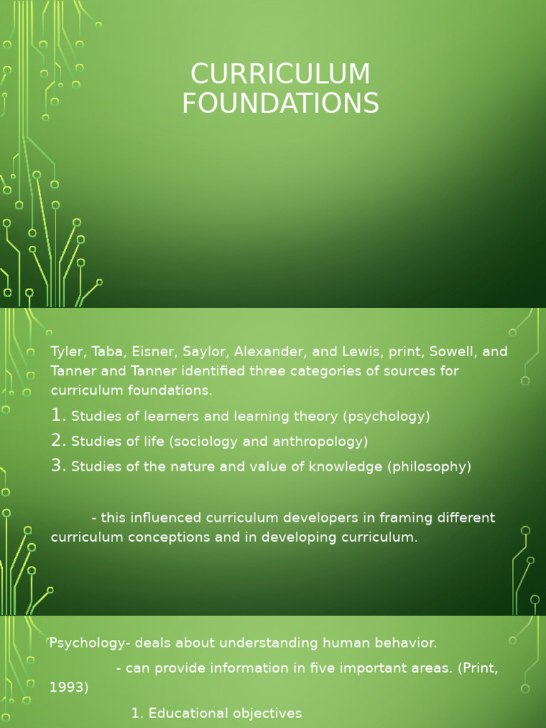 Curriculum Foundations | PDF | Curriculum | Learning