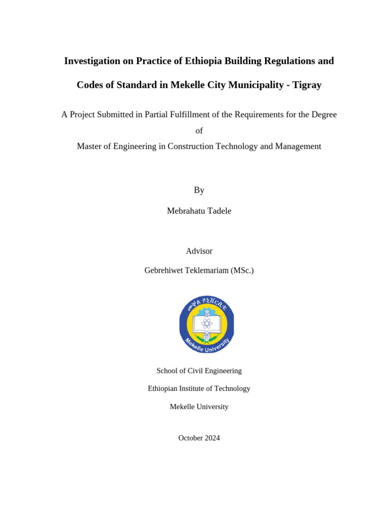 Mebrie Project 2 | PDF | Building Code | Specification (Technical Standard)