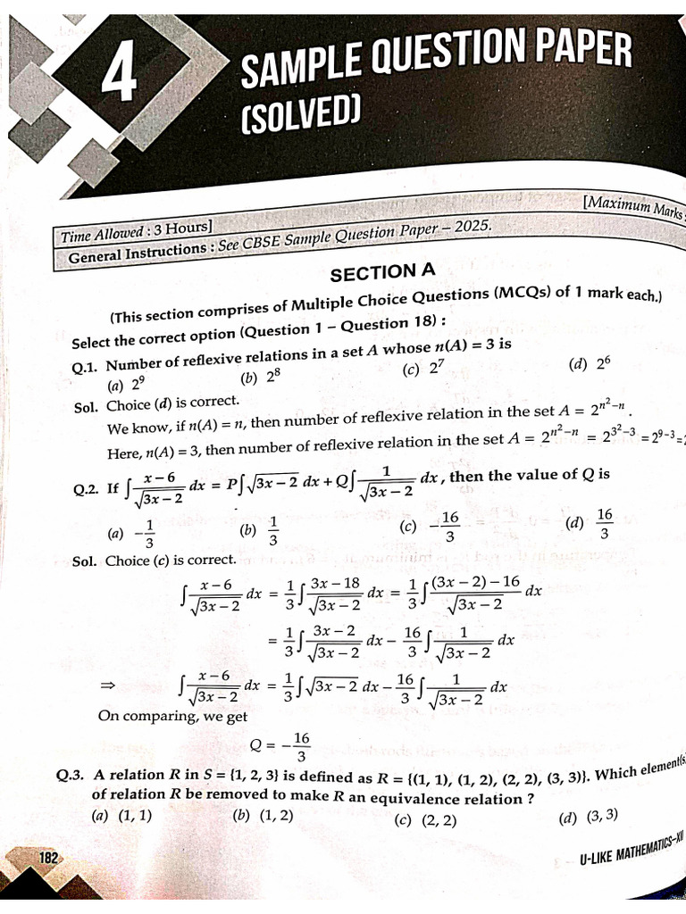 Maths Solved SP 4 | PDF