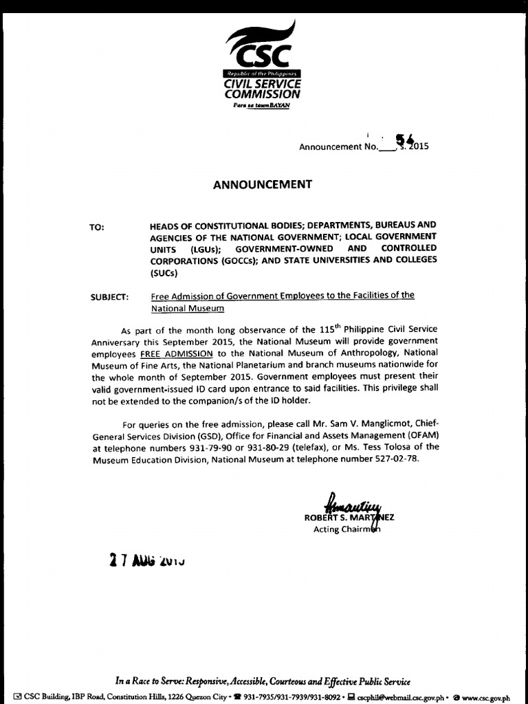 Announcement No. 54 S. 2015 | PDF