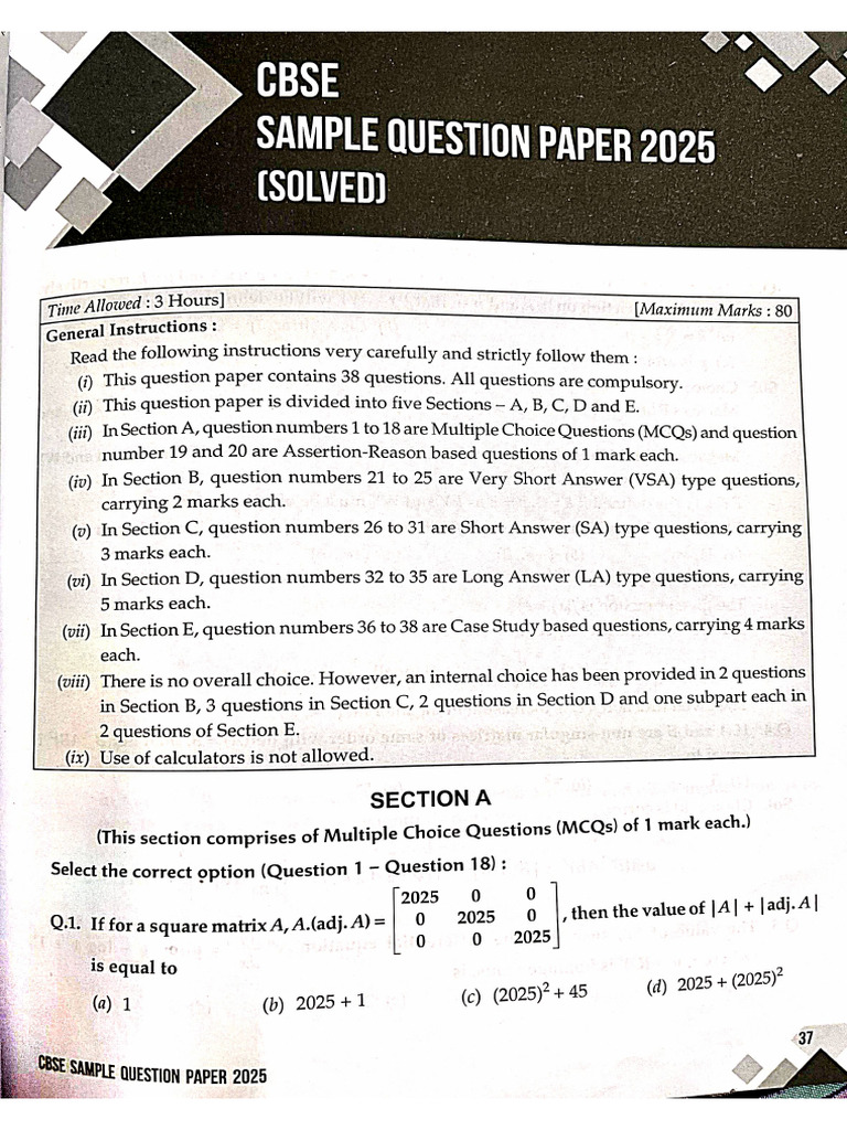 Maths Solved SP | PDF Maths Solved SP | PDF
