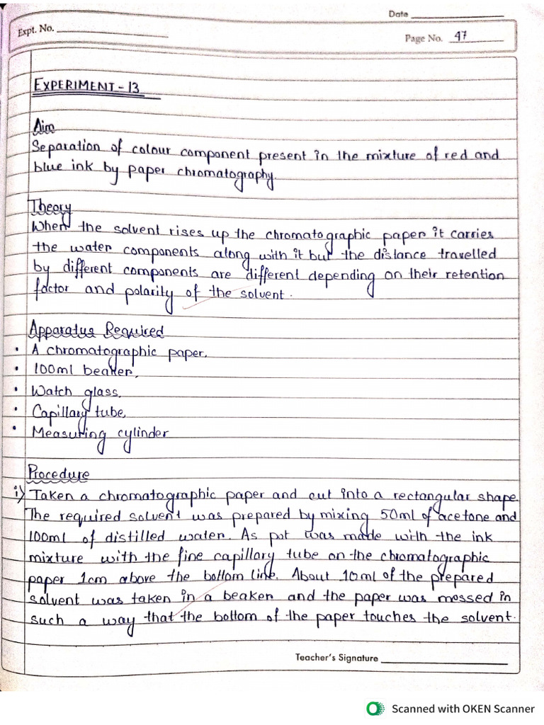 Experiment 7 Class XII | PDF