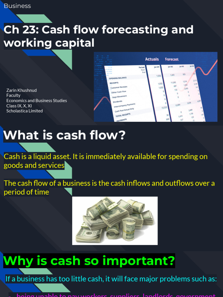 CH 23 - Cash Flow Forecasting and Working Capital | PDF | Working ...