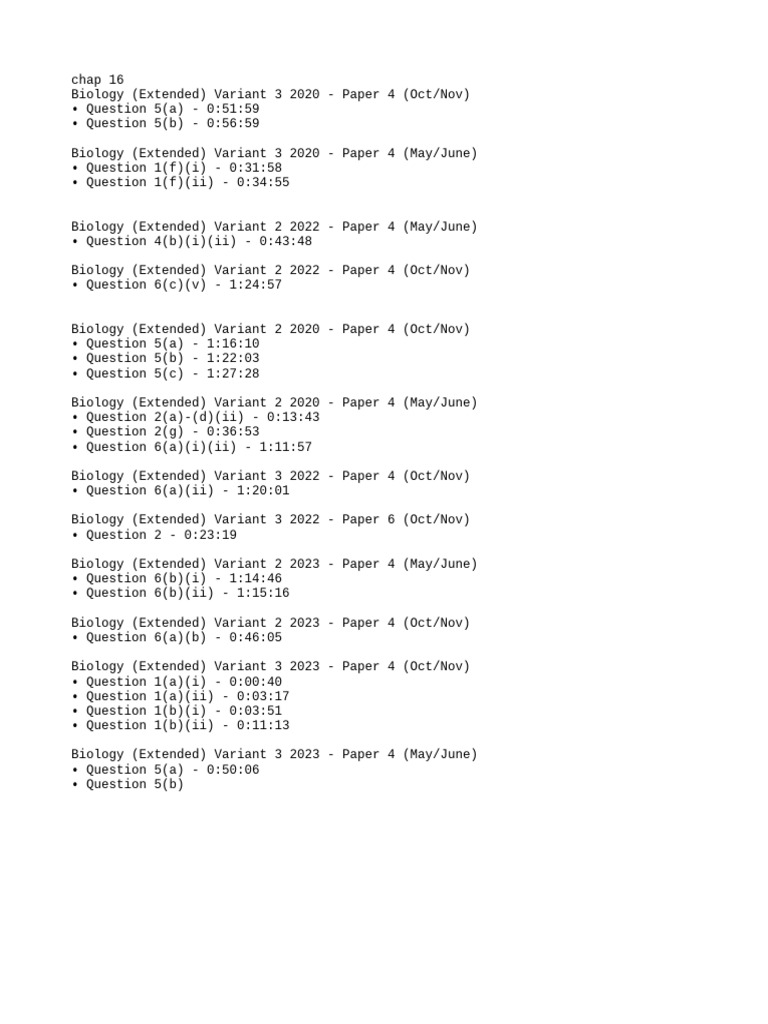 Bio Questions c16 | PDF
