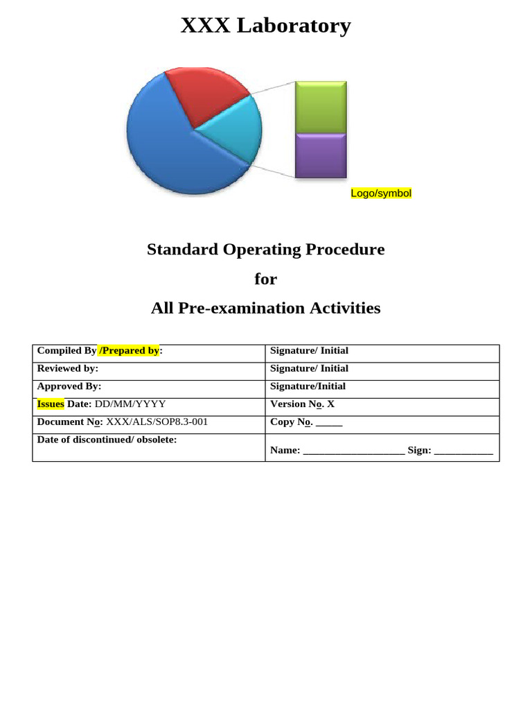 Pre-Examination SOP for Laboratories | PDF | Laboratories