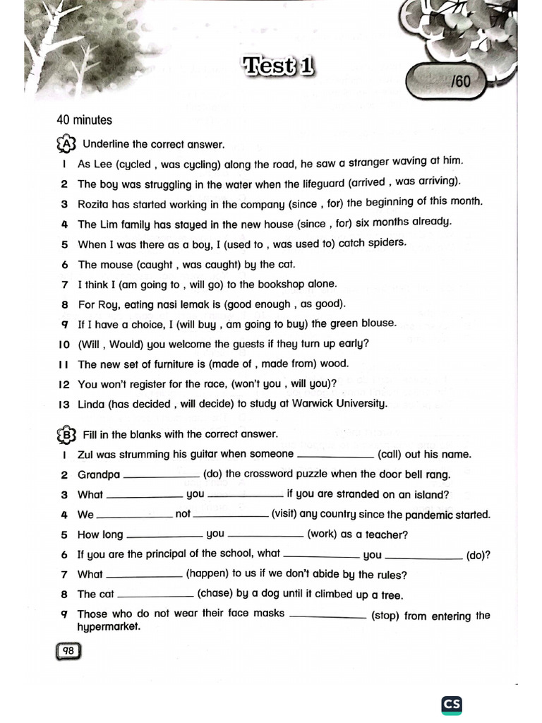 Test 1 Y6 | PDF