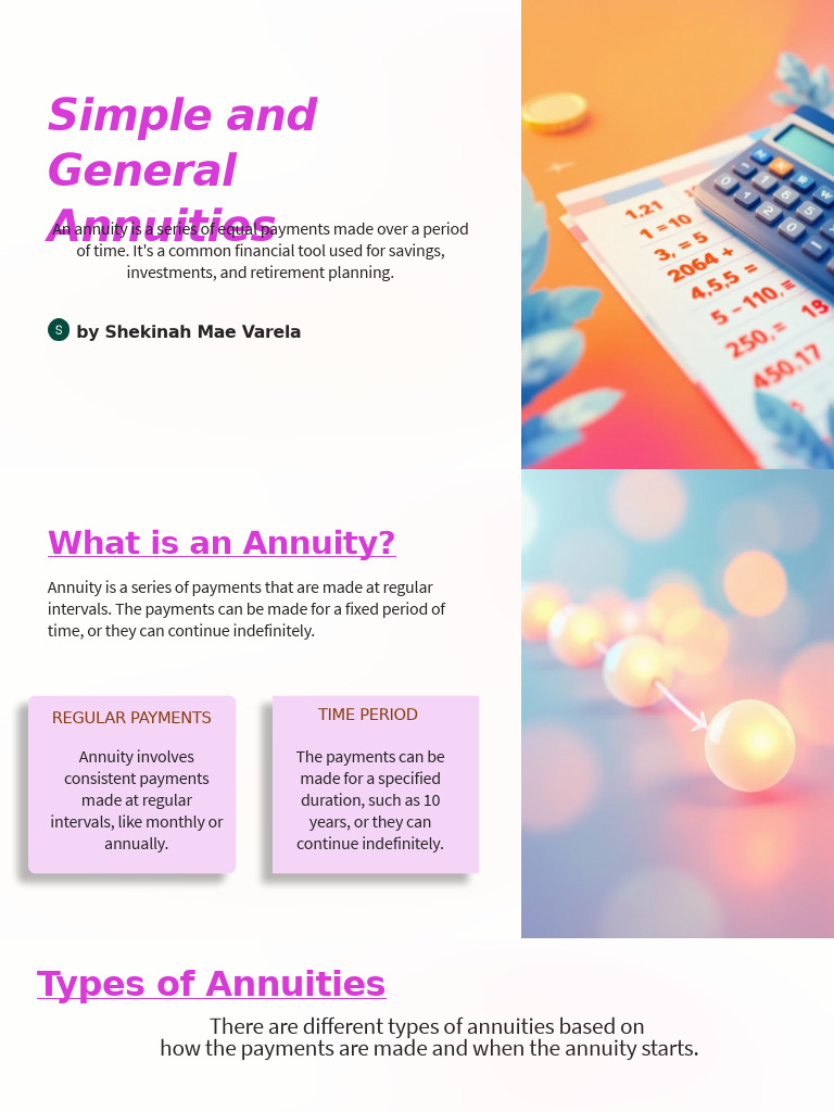 Simple and General Annuities | PDF | Present Value | Private Sector