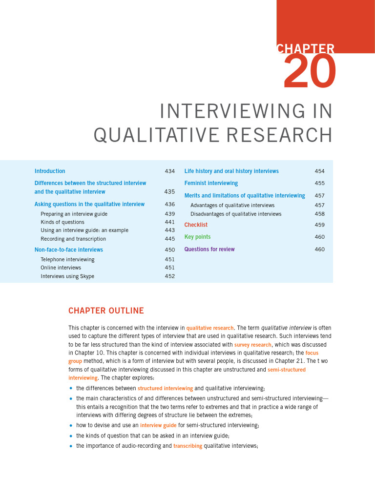 Chapter20-INTERVIEWING IN QUALITATIVE RESEARCH | PDF | Qualitative Research | Interview