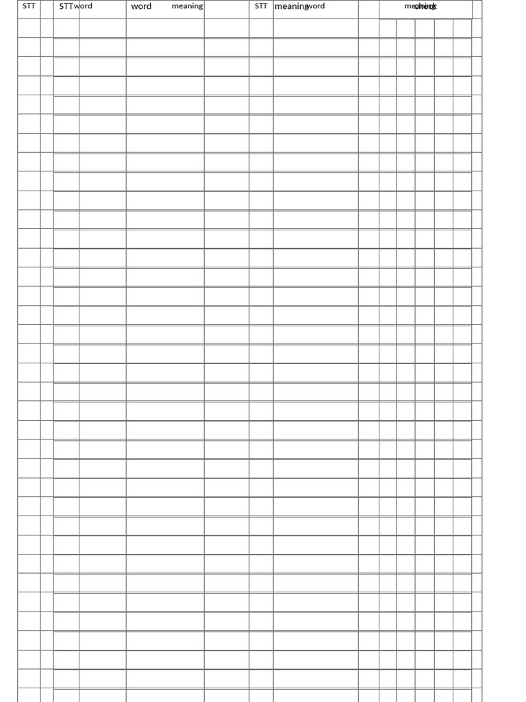 Word Vocabulary Sample | PDF