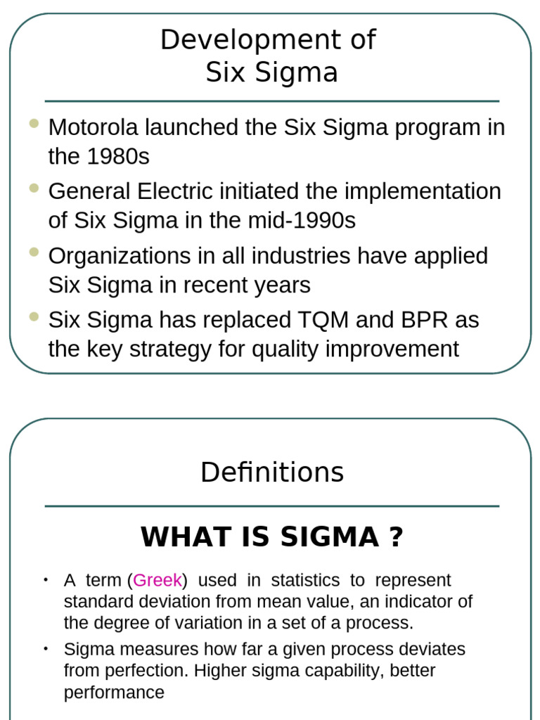 Six Sigma s04 | PDF | Six Sigma | Standard Deviation