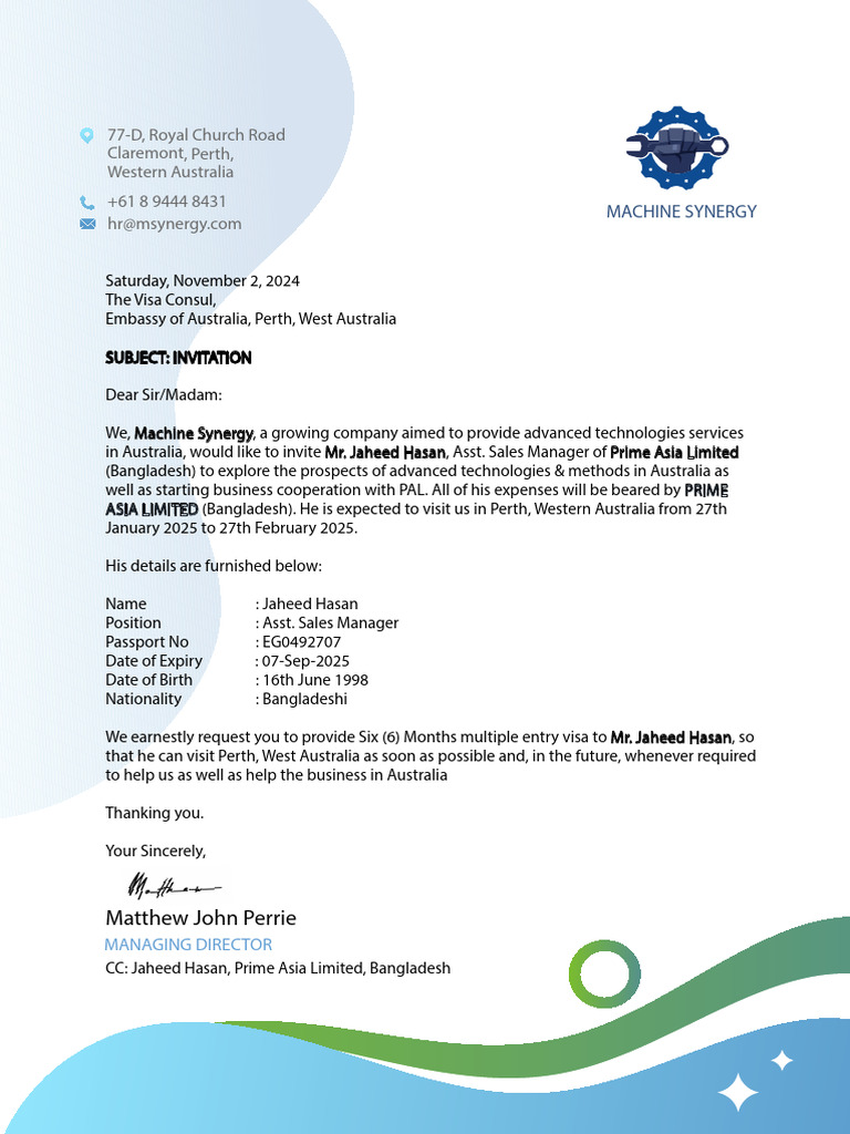 Invitation Jaheed | PDF | Career & Growth