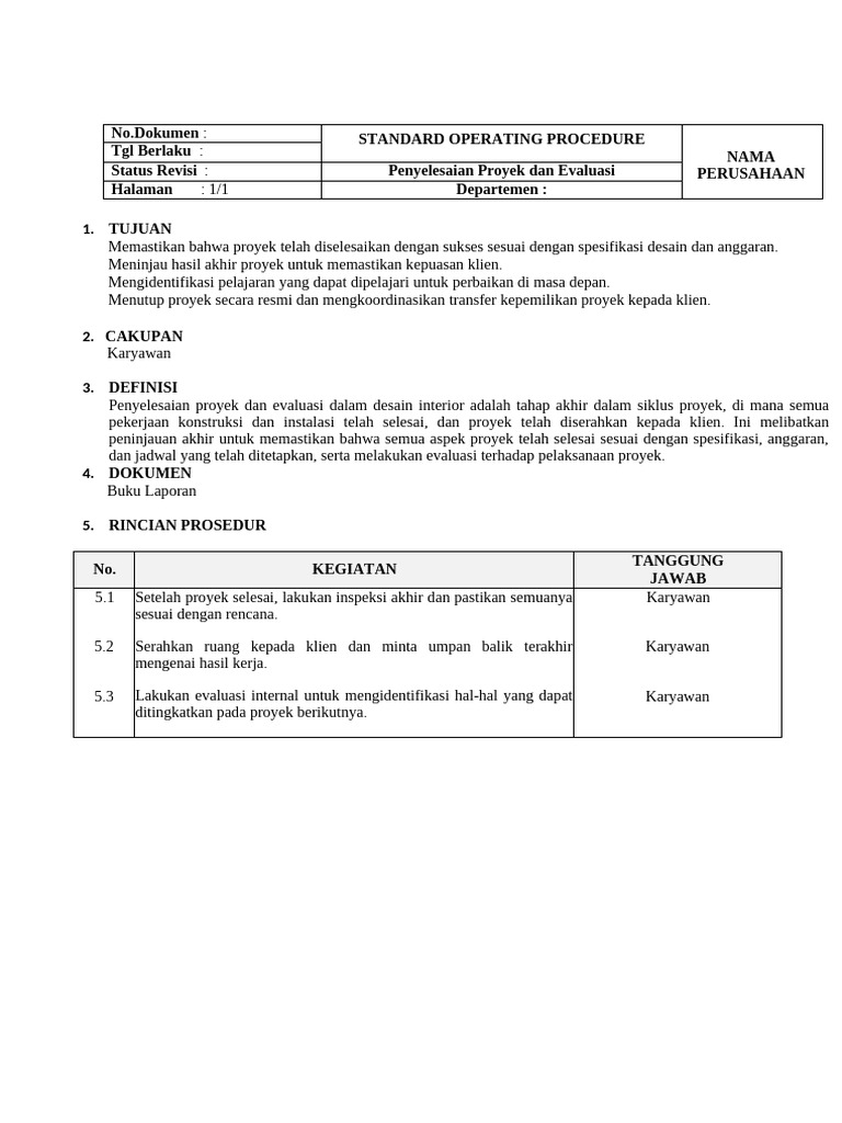 Laporan Opname Proyek Desain Interior | PDF | Bisnis