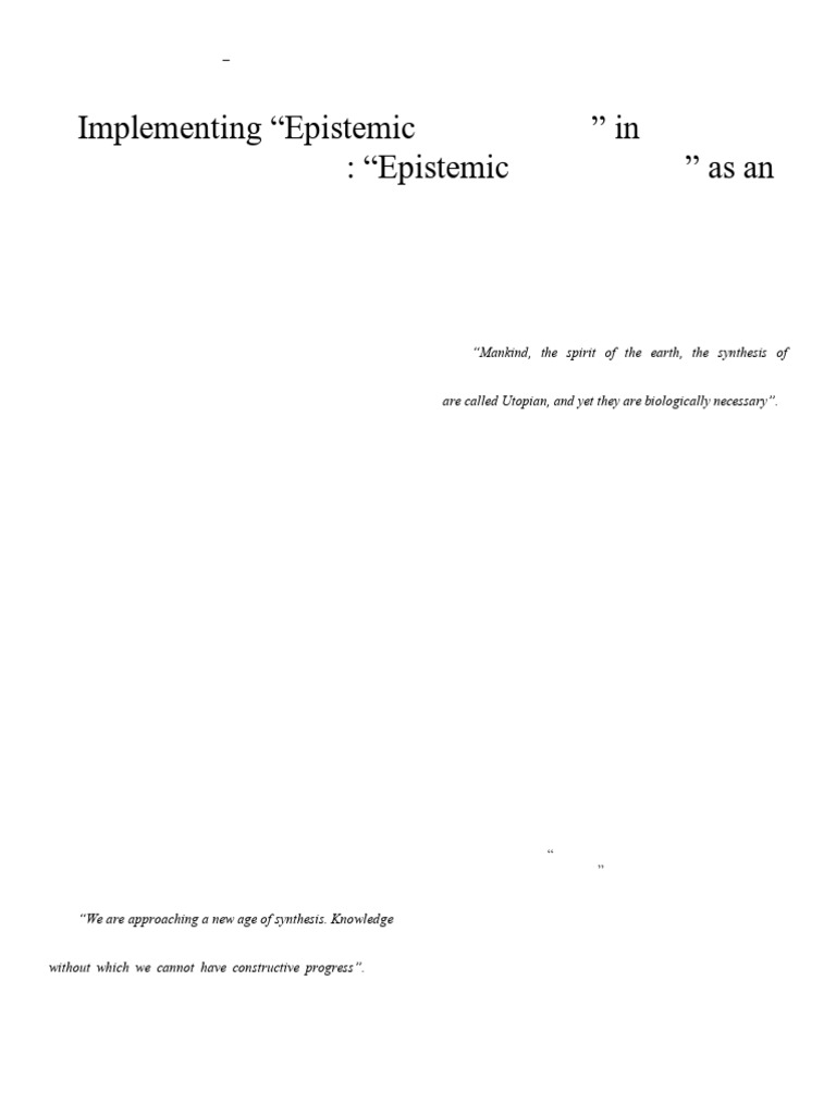 Ijisrt Epistemic Coherentism Published Paper Sujay Rao Mandavilli | PDF ...
