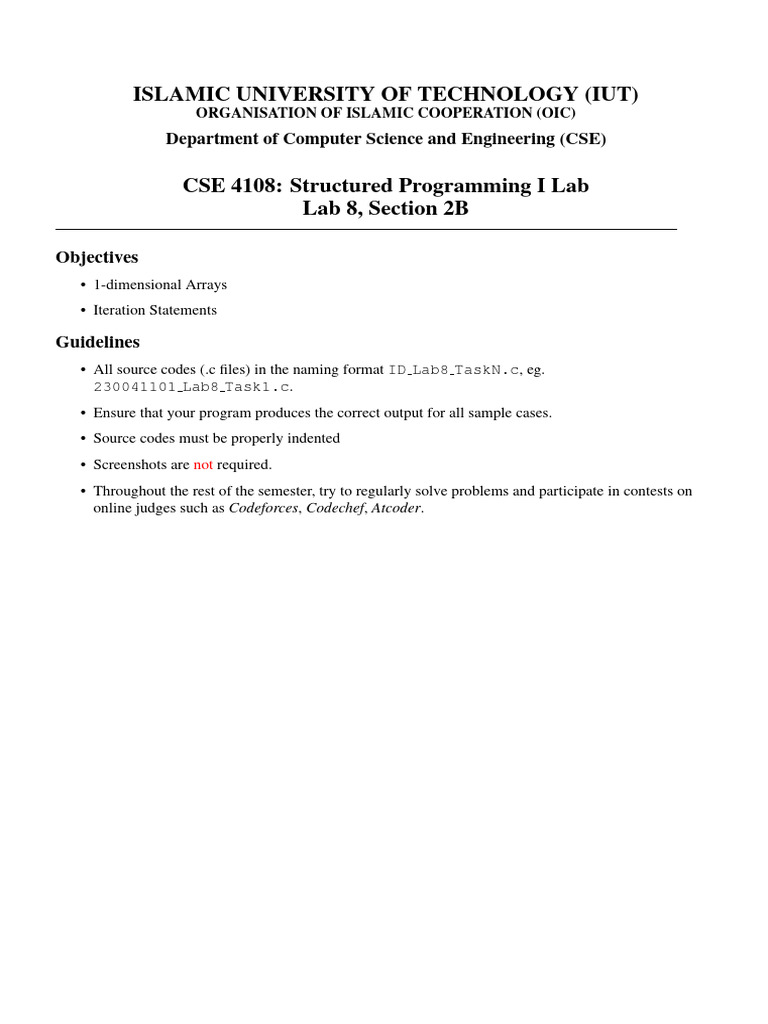 CSE 4108 Lab8 2B | PDF | Median | Algorithms