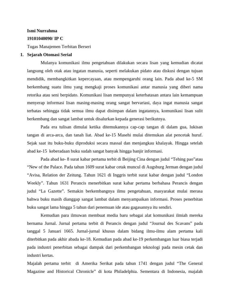 UTS Matkul Manajemen Terbitan Berseri | PDF | Ilmu Sosial