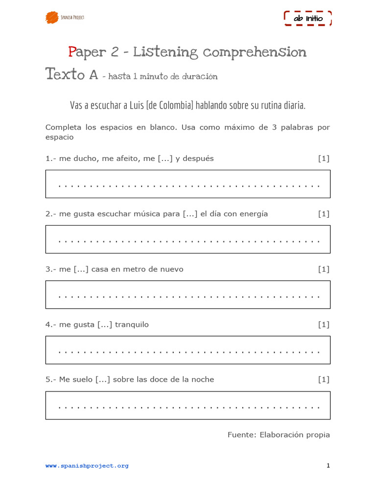 #A-Rutina Diaria - El Día de Luis | PDF | Artes del Lenguaje y Comunicación