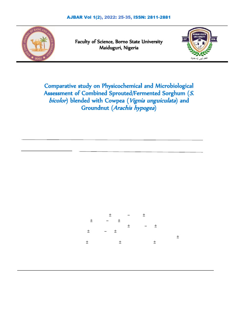 S. Bicolor Vignia Unguiculata Arachis Hypogea | PDF | Crops | Edible ...