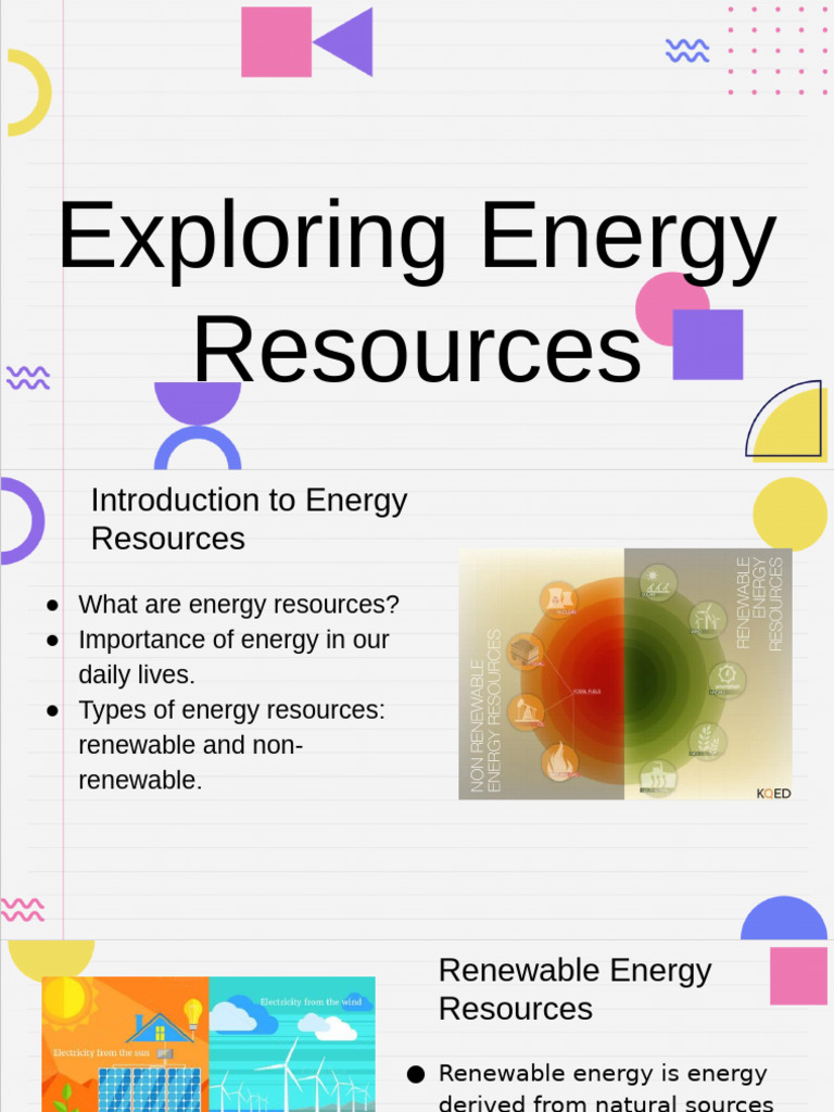 Energy Resources | PDF | Renewable Energy | Energy Development