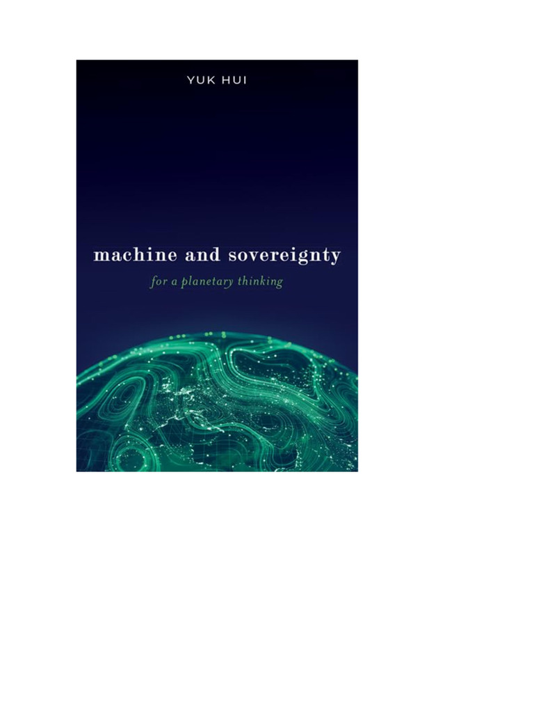 Machine and Sovereignty: A Planetary Perspective | PDF | Georg Wilhelm ...