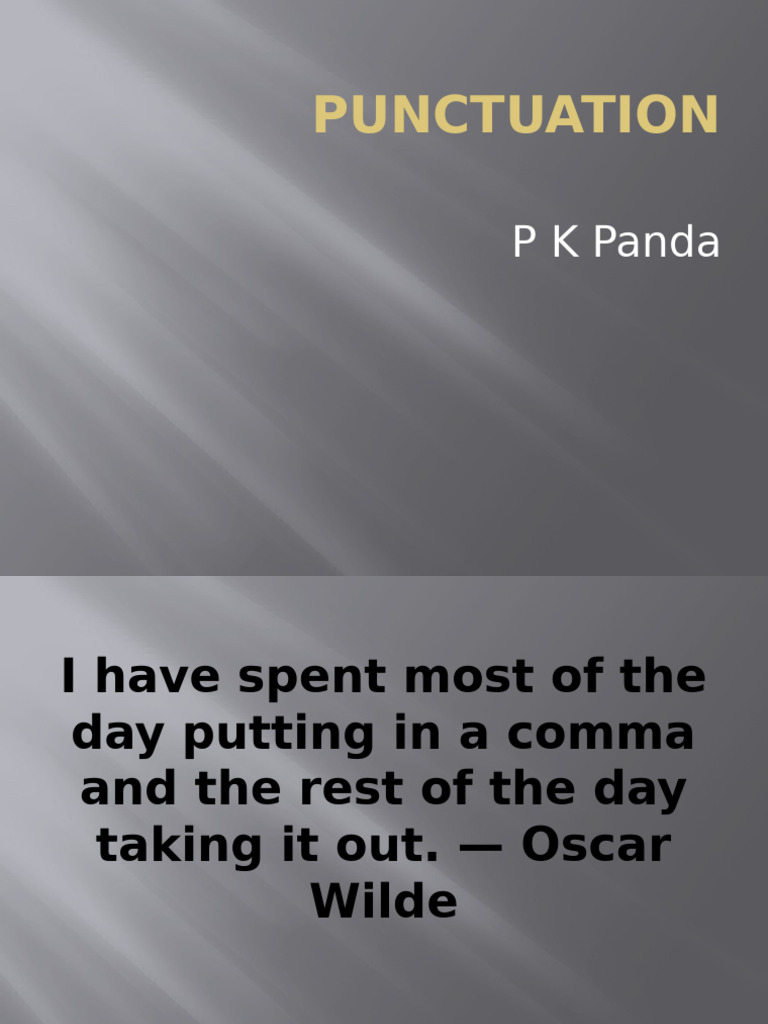 Lect-15 Punctuation | PDF | Comma | Bracket