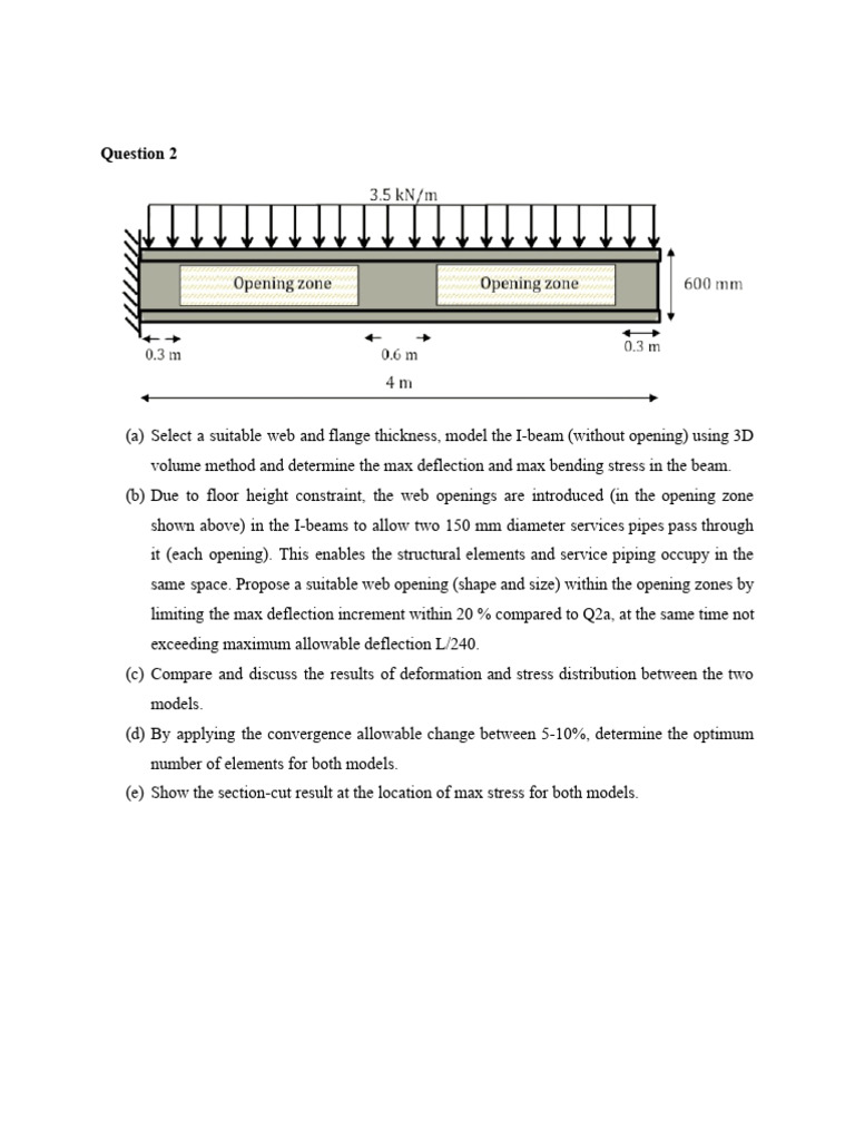FEA Assignment | PDF | Bending | Beam (Structure)