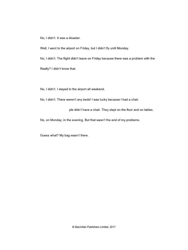 All Clear 5th Grade Progress Test Unit 7 Audioscript | PDF