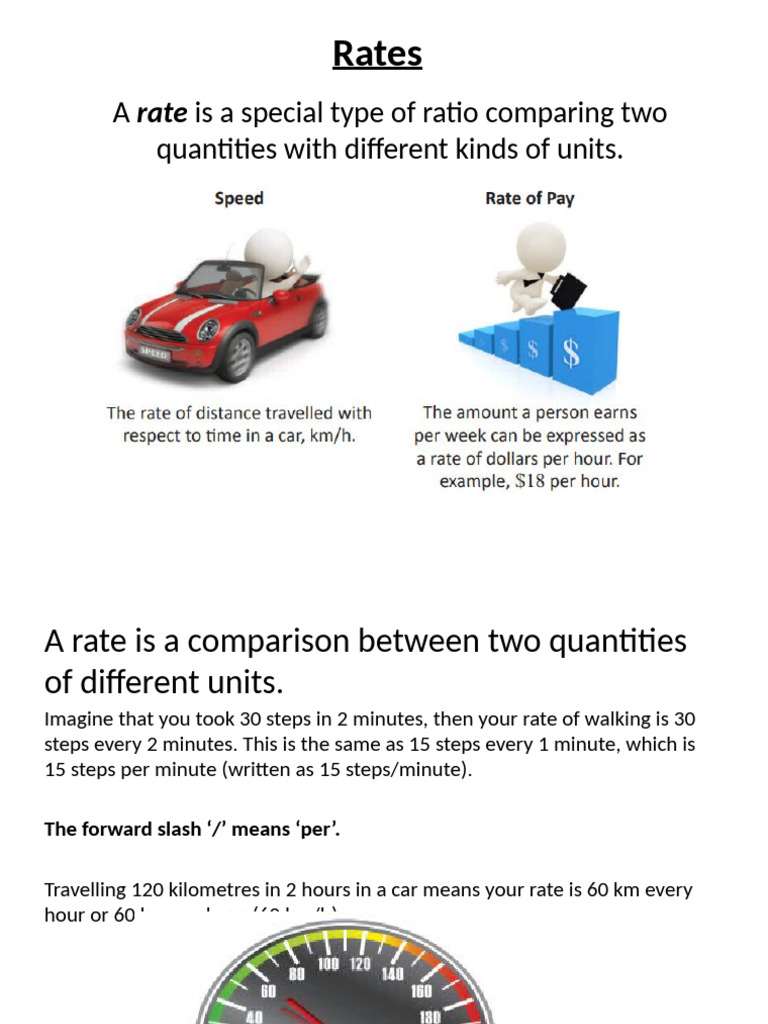 Rates and Speed | PDF