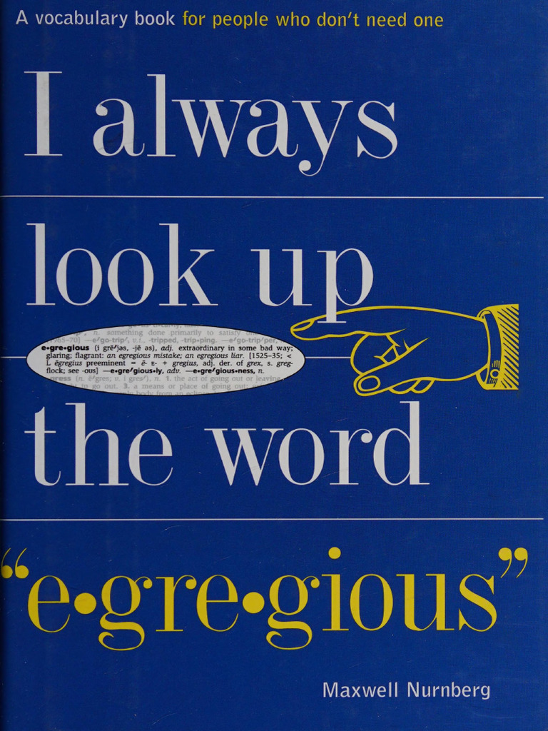 I Always Look Up The Word Egregious-1998 | PDF | Apsis